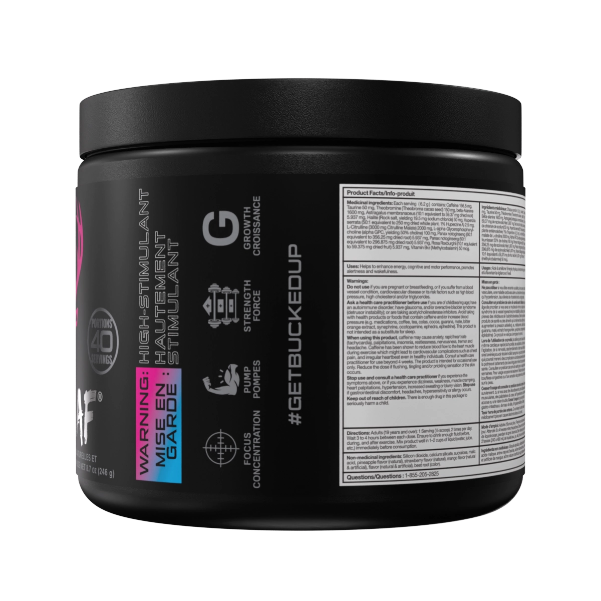 CANADA Woke AF - High Stimulant Pre-Workout - Bucked Up Canada